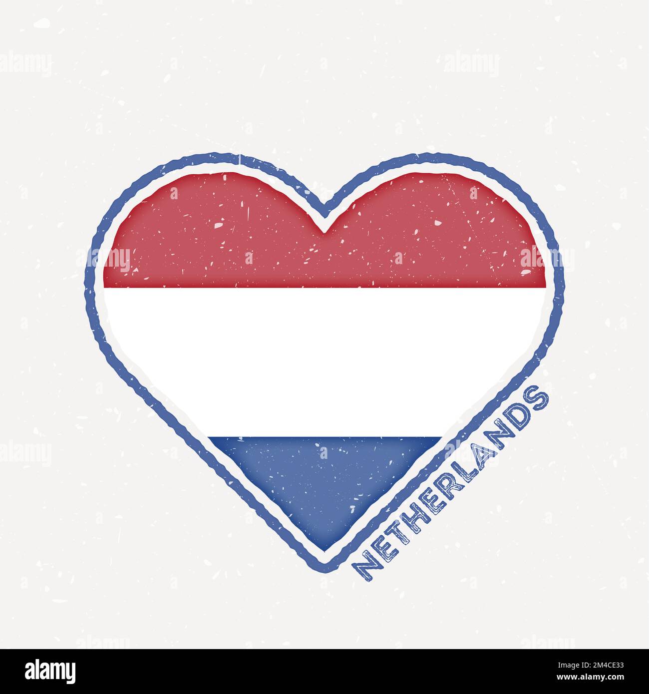 Netherlands heart flag badge. Netherlands logo with grunge texture ...