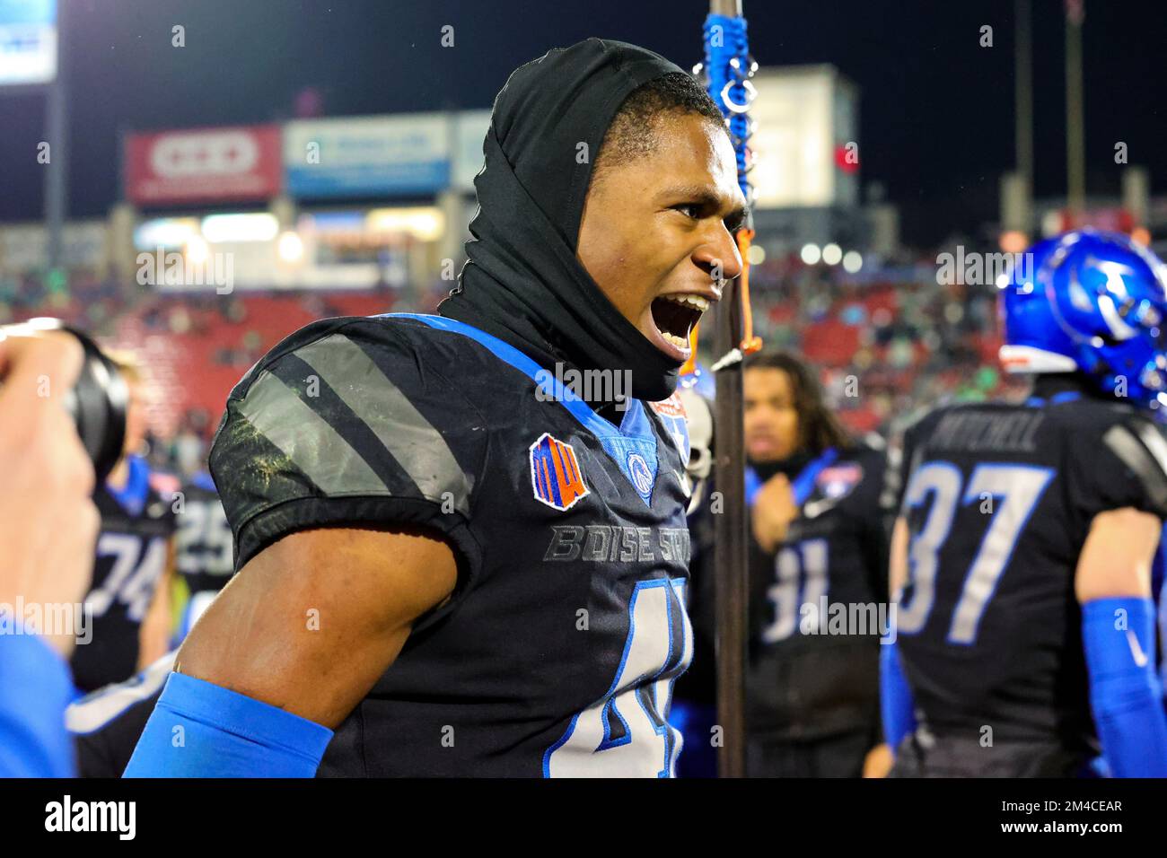 Boise State Broncos cornerback Jaylen Clark (41) celebrates his ...