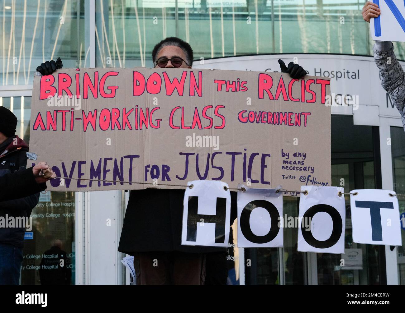 UCLH, London, UK. 20th Dec 2022. Rally and march from UCLH, Euston road ...