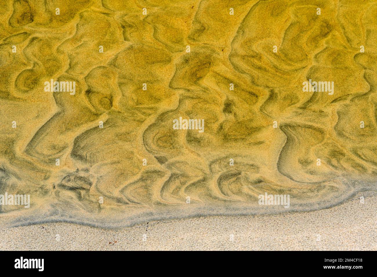 Sand erosion patterns in a small creek entering Sandy Beach, Wawa ...