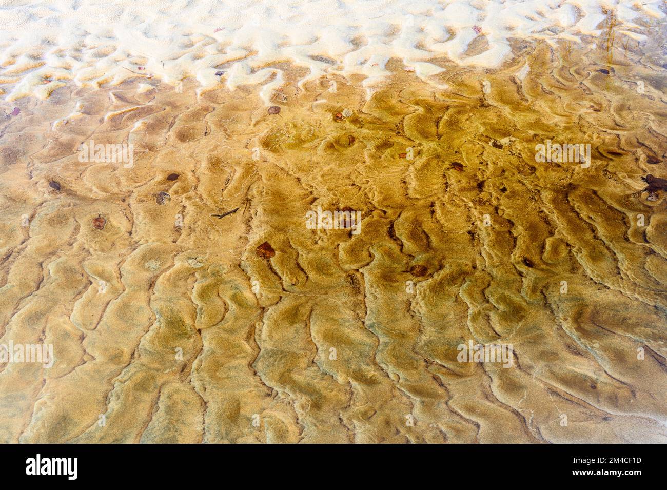Sand ripple patterns in an unnamed creek at Sandy Beach, Sandy Beach ...