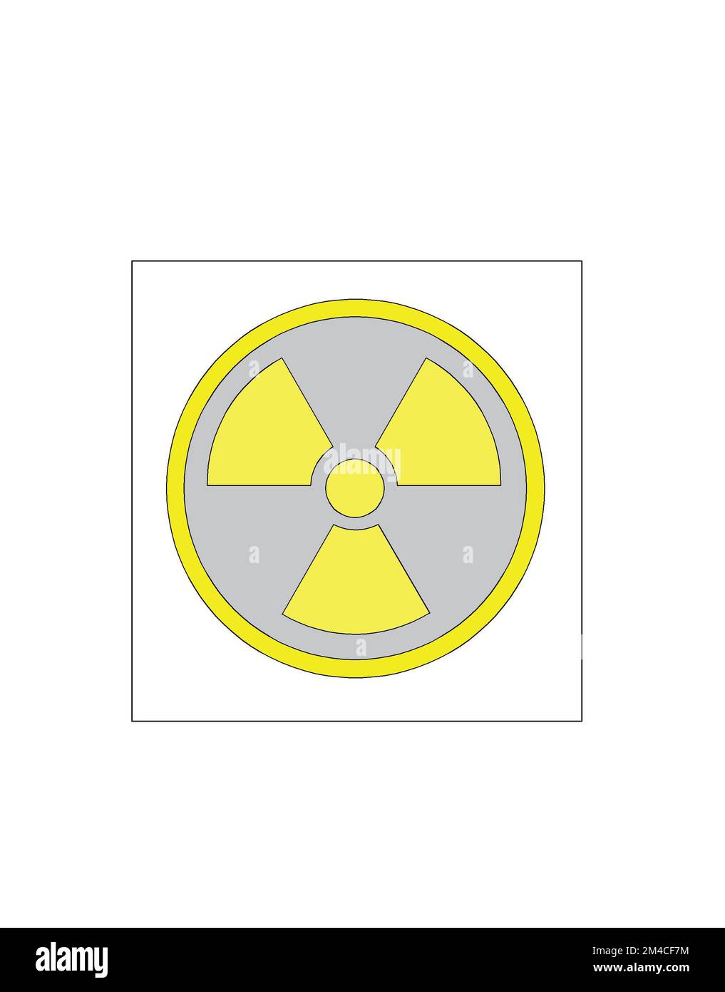 Radiation symbol. Radiation yellow and black sign board with symbol ...
