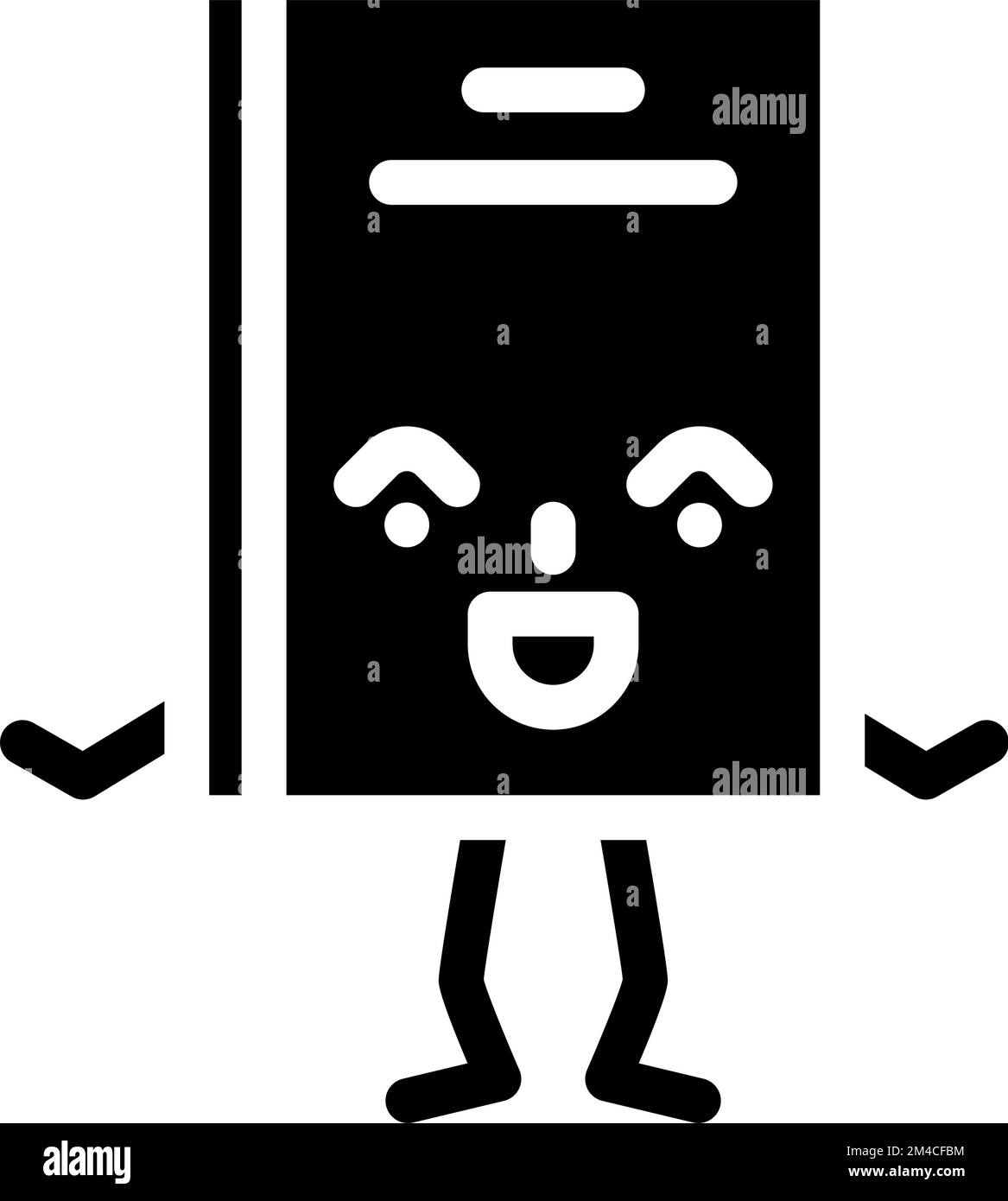 book stationery character glyph icon vector illustration Stock Vector ...