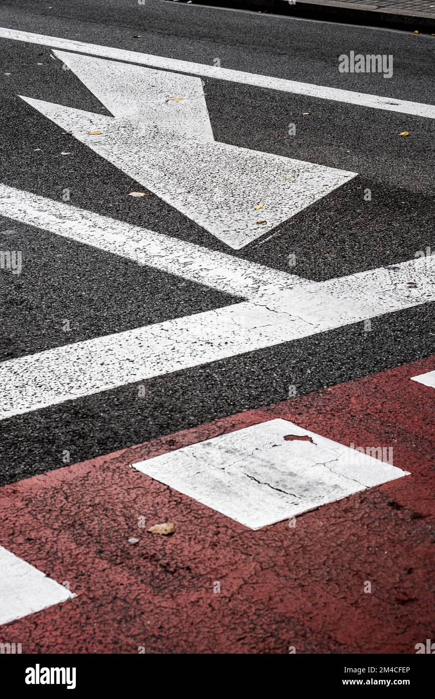 traffic signal arrow on a street Stock Photo - Alamy
