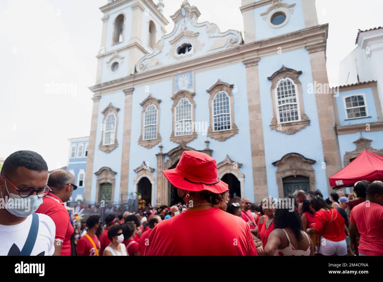 Salvador, Bahia, Brazil - December 04, 2022: Devotees of Santa Barbara ...