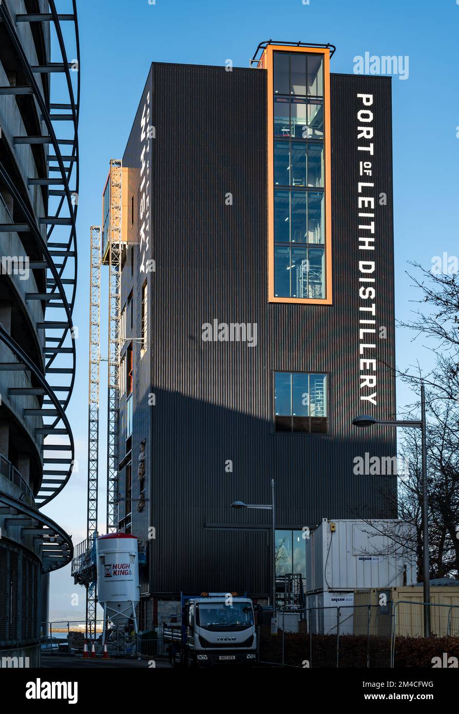 New Port of Leith Distillery building under construction, Leith Docks ...