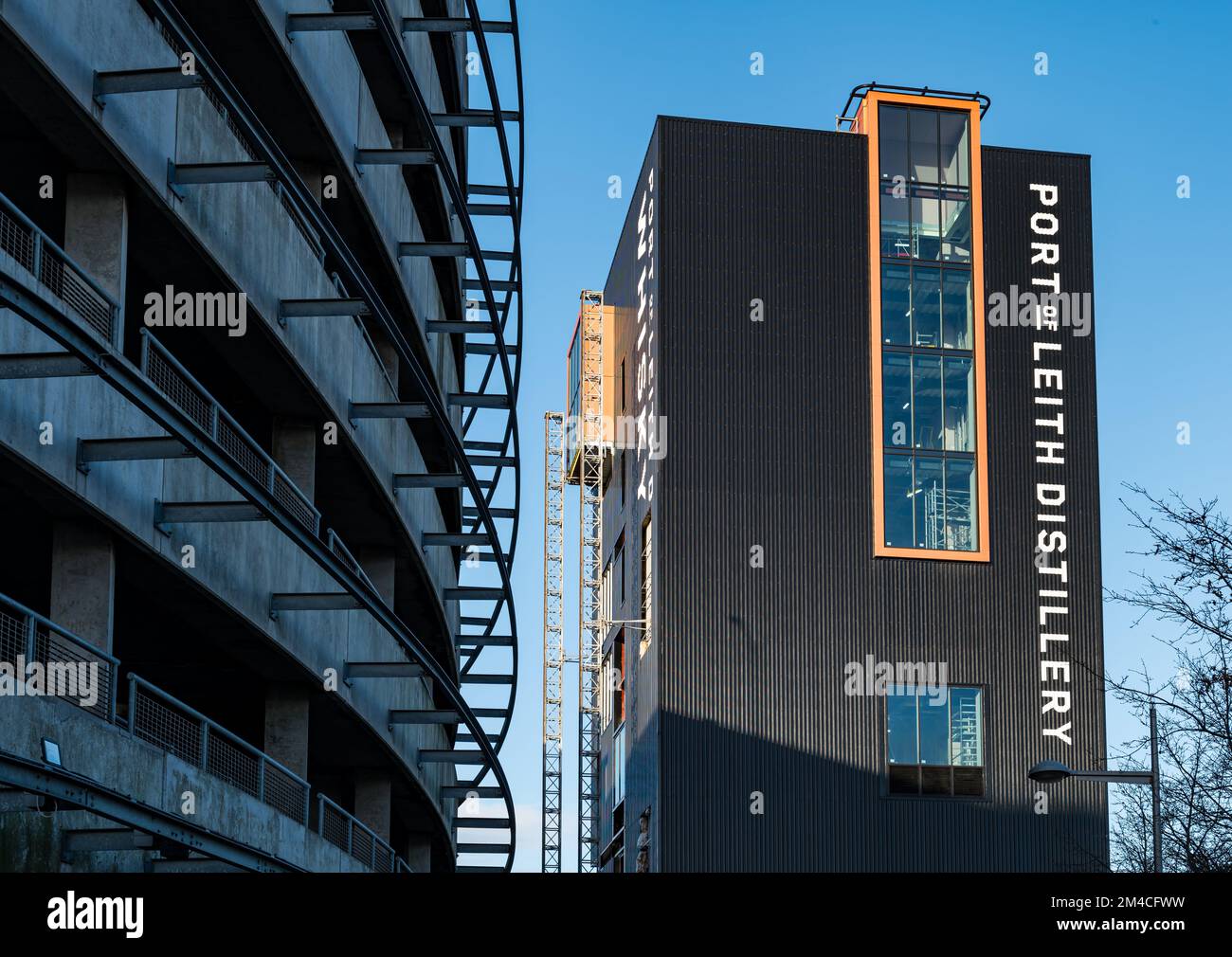 New Port of Leith Distillery building under construction, Leith Docks ...