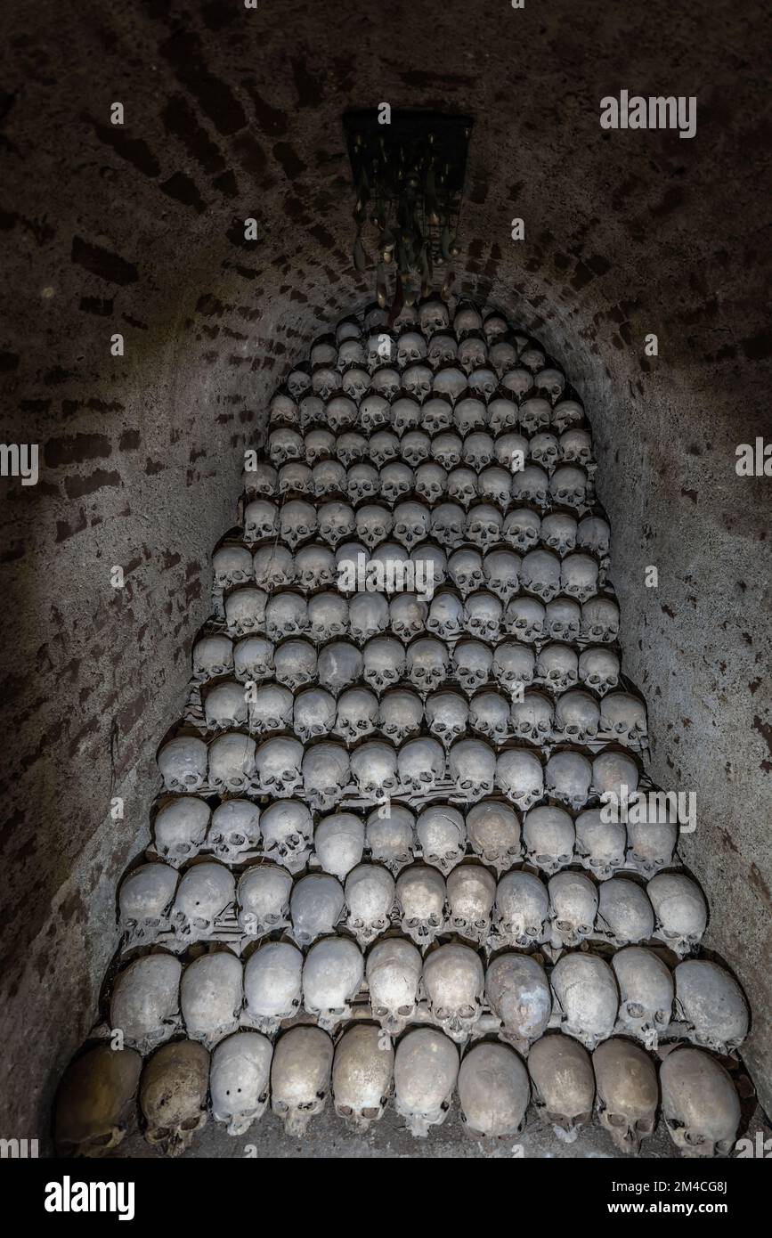 Human Skulls of Brno Ossuary underneath St. James Church - Brno, Czech ...