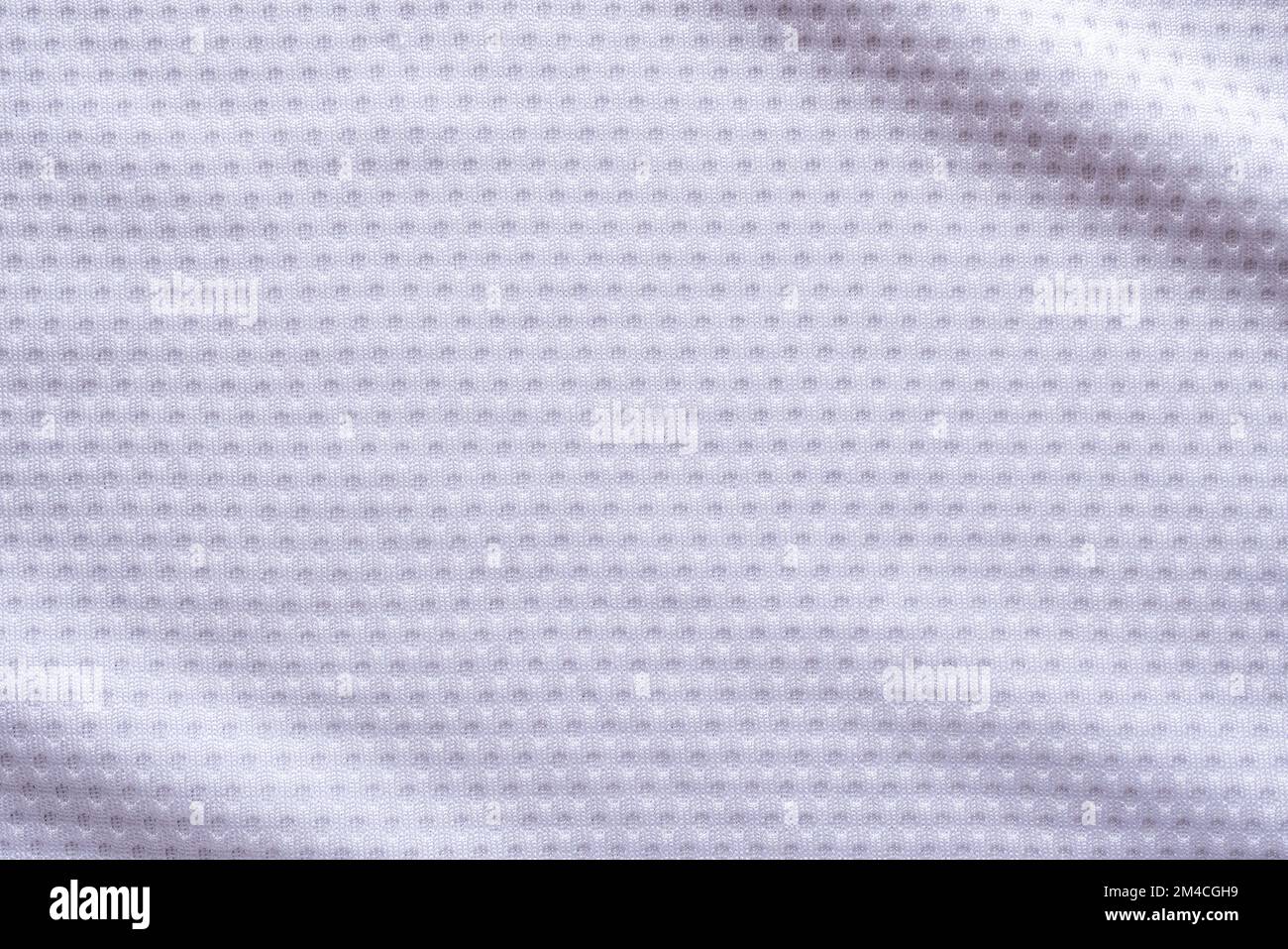 White fabric sport clothing football jersey with air mesh texture ...