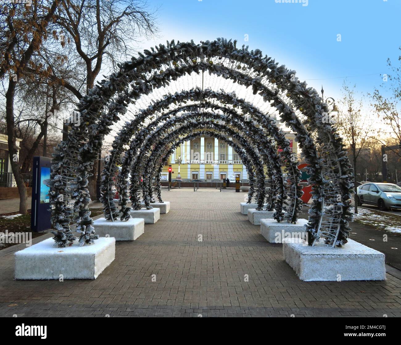Almaty, Kazakhstan - December 18, 2022: Christmas decoration the ...