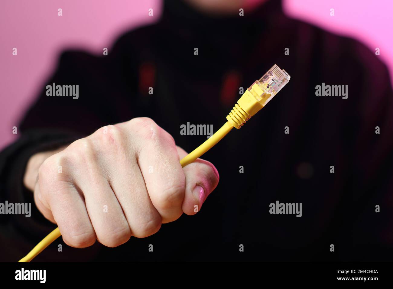 Yellow ethernet hi-res stock photography and images - Alamy