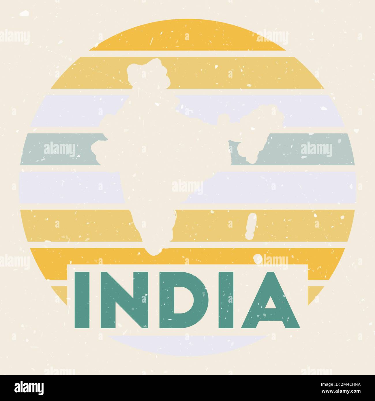 India logo. Sign with the map of the country and colored stripes ...