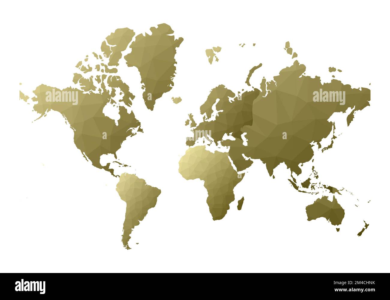 World Map. Classy low poly style continents. Vector illustration Stock ...