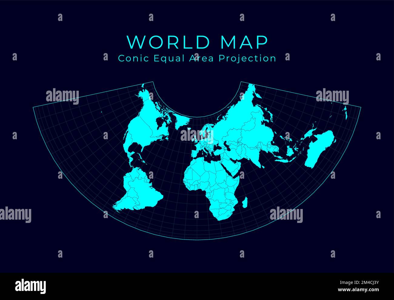 Albers projection Stock Vector Images - Alamy