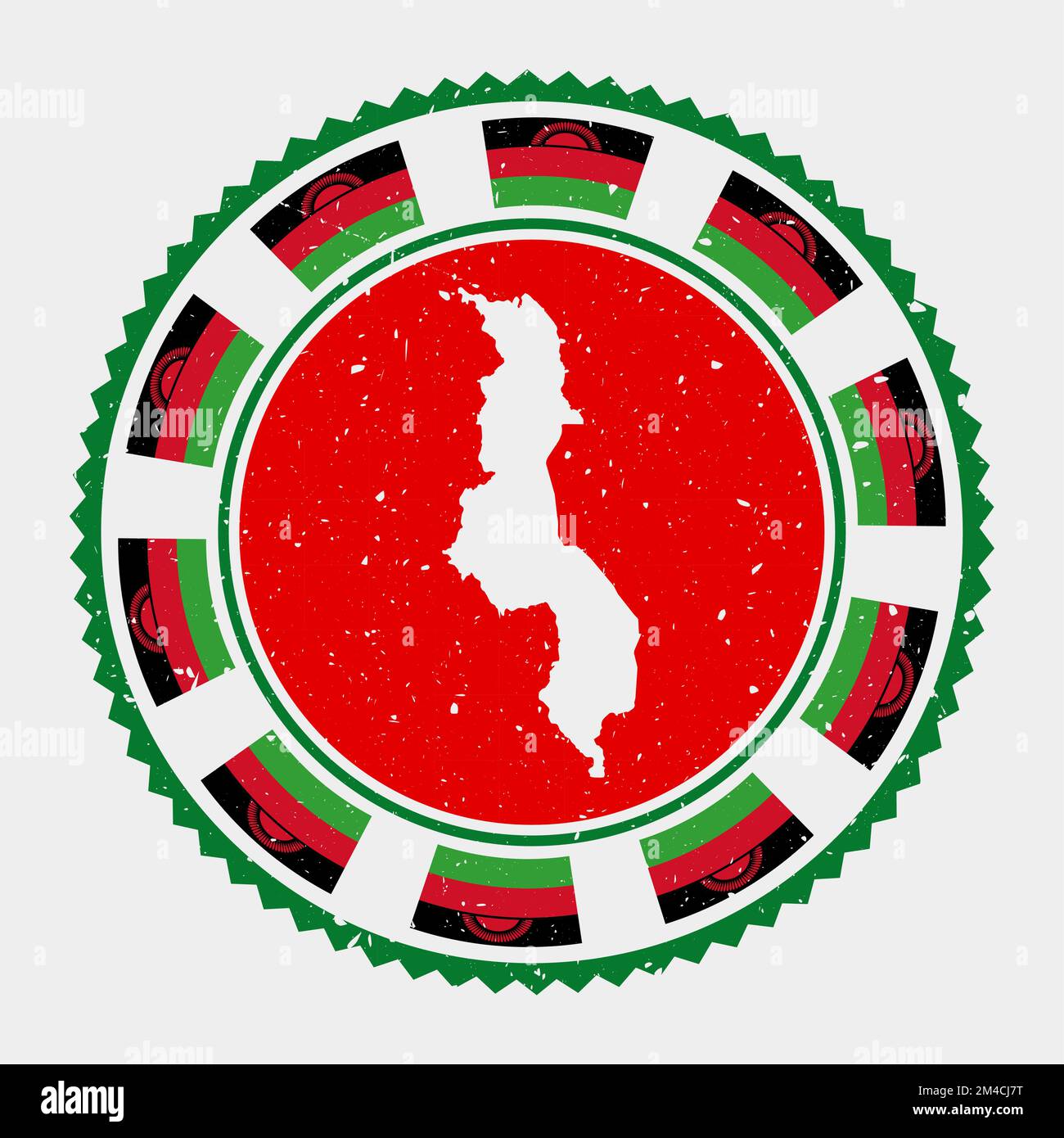Malawi grunge stamp. Round logo with map and flag of Malawi. Country ...