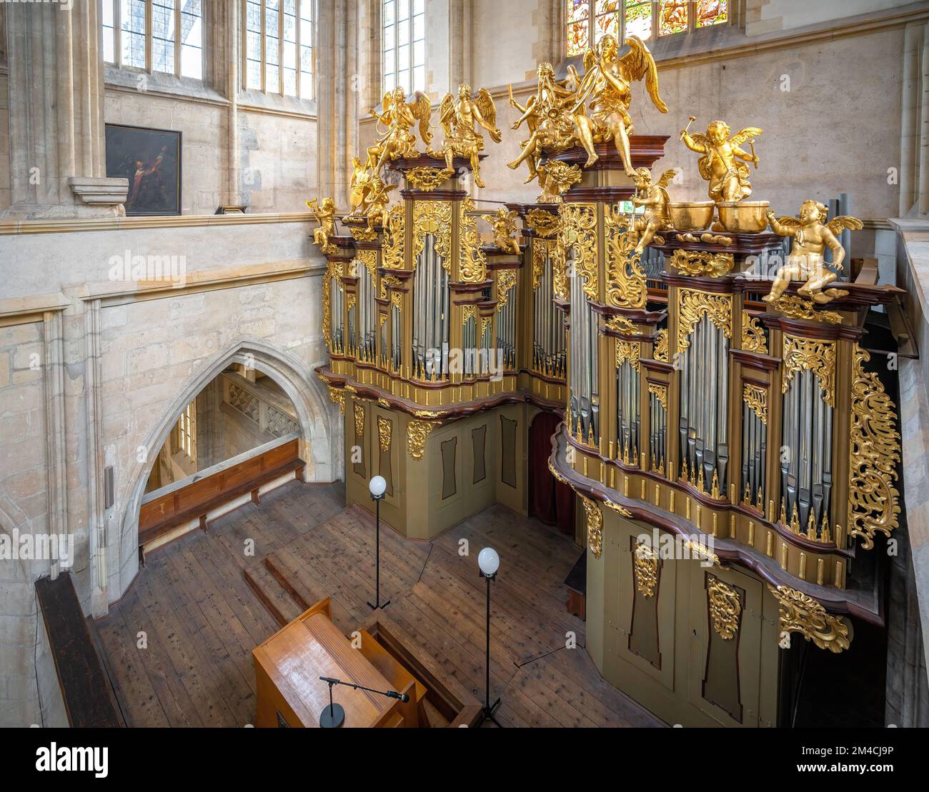 Pipe organ at Cathedral of St. Barbara Interior - Kutna Hora, Czech ...