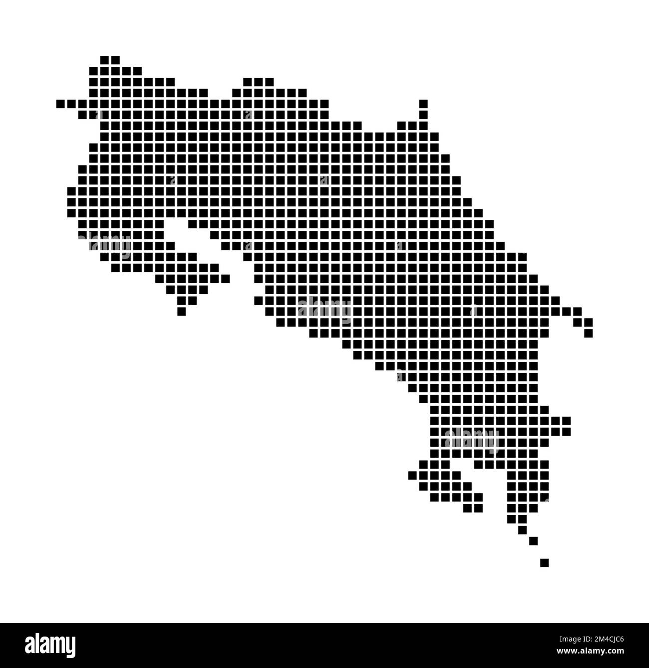 Costa Rica map. Map of Costa Rica in dotted style. Borders of the ...