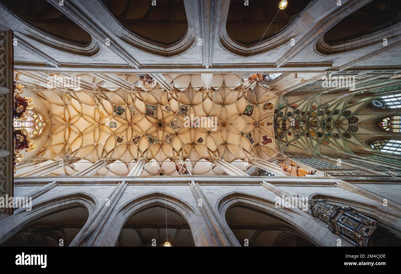 Cathedral of St. Barbara Ceiling Vault - Kutna Hora, Czech Republic ...