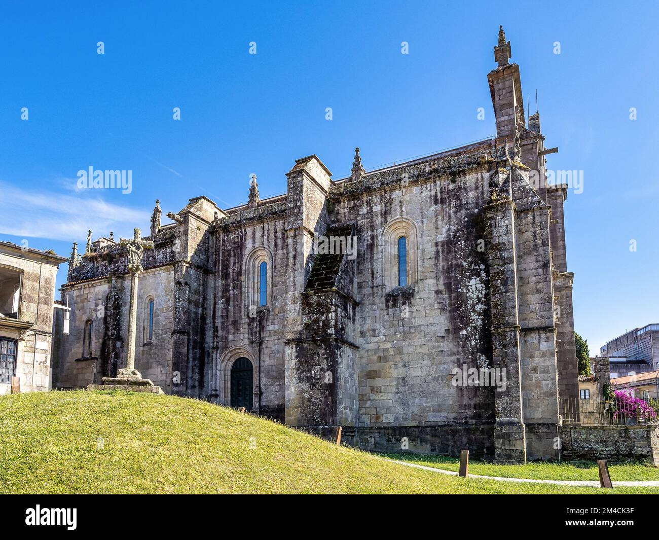 Facade with reliefs of Saint Mary the Bigger, basilica and church, of ...