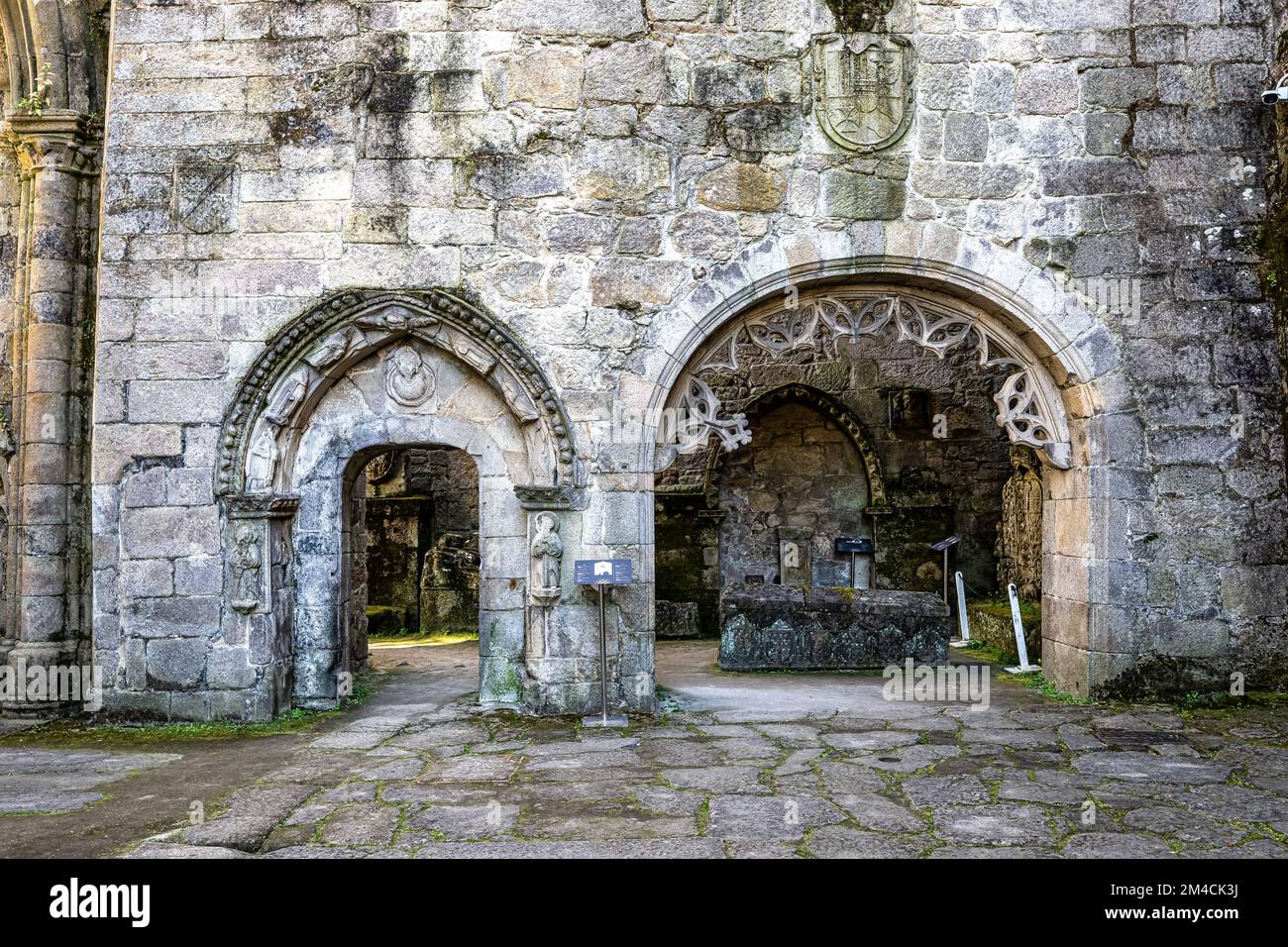 The beautiful exterior ruins of the old convent of San Domingos in the ...