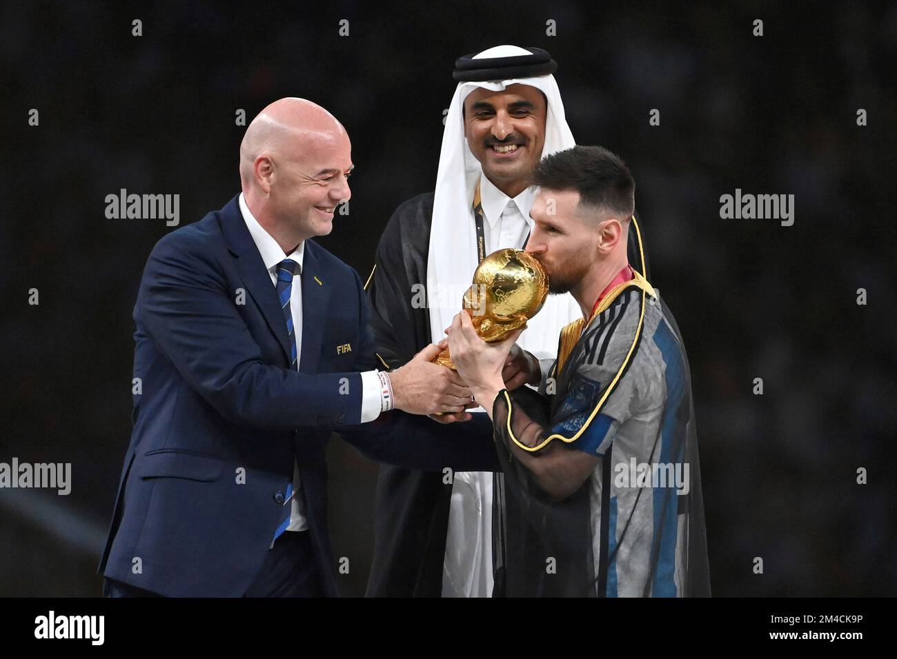 Award ceremony: FIFA President Gianni INFANTINO, Emir Tamim bin Hamad ...