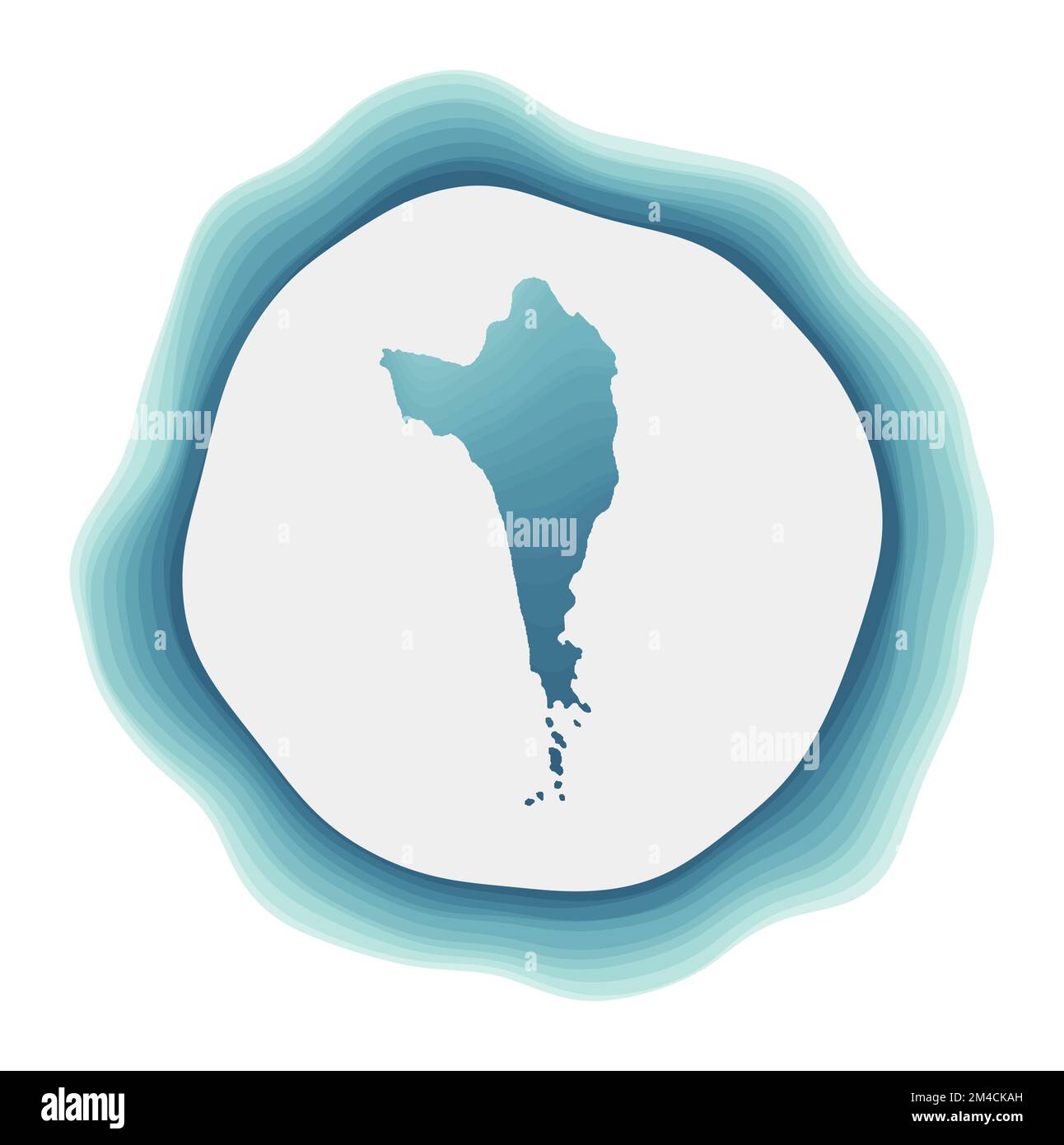 Phu Quoc logo. Badge of the island. Layered circular sign around Phu ...