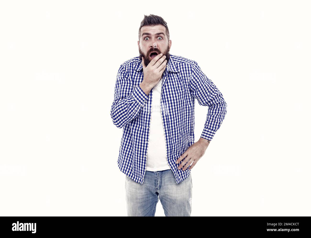 Brutal caucasian guy moustache Cut Out Stock Images & Pictures - Alamy