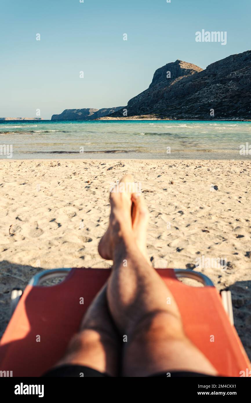 First person perspective on beach hi-res stock photography and images ...