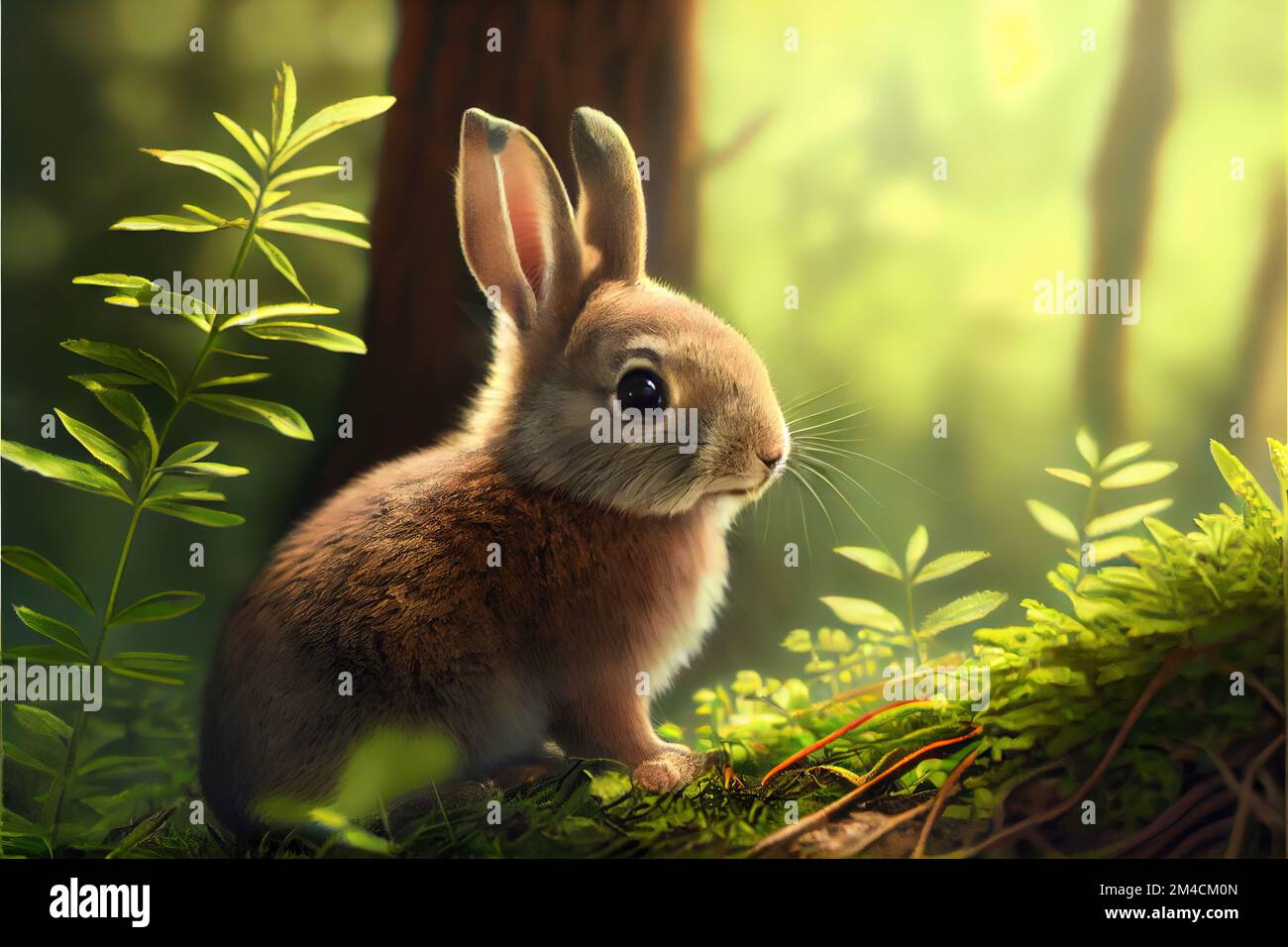 Cute Easter rabbit Stock Photo - Alamy