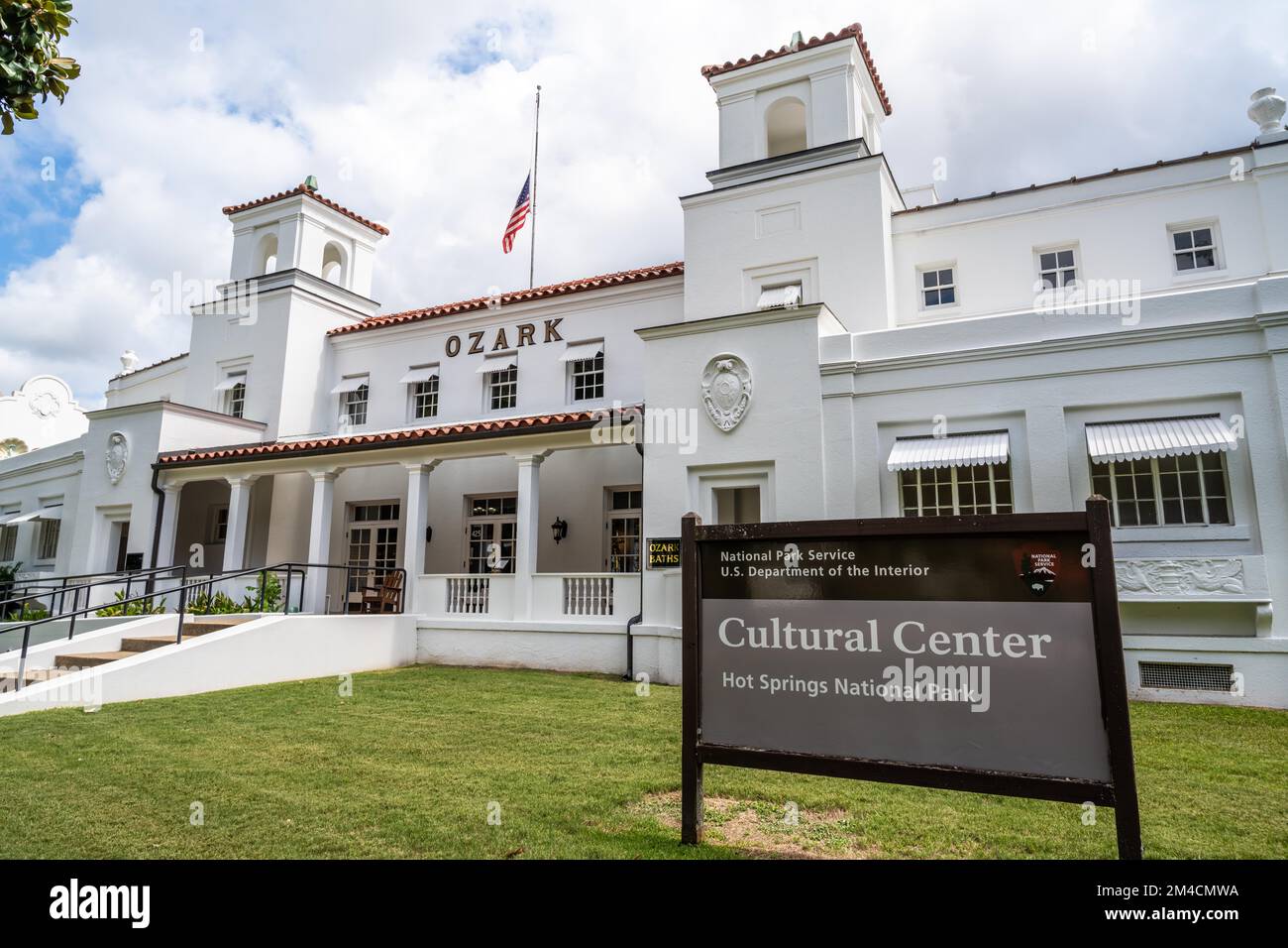 A National Historic Landmark serves as an art gallery in Hot Spr Stock ...