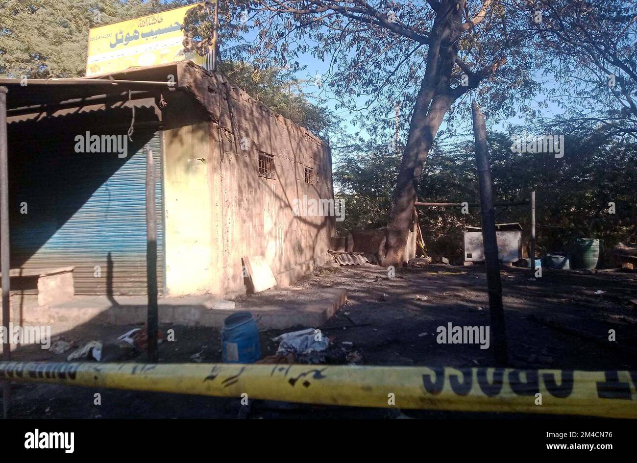 View of venue after a powerful gas explosion, at gas cylinder filling ...