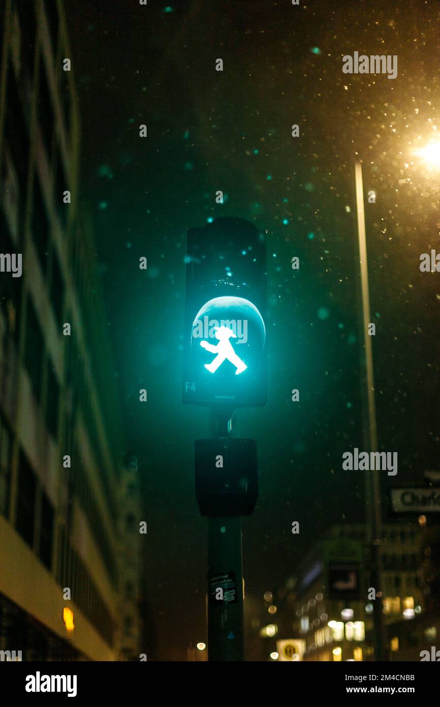 Ampelmännchen, Berlin traffic light indicating that you can pass Stock ...