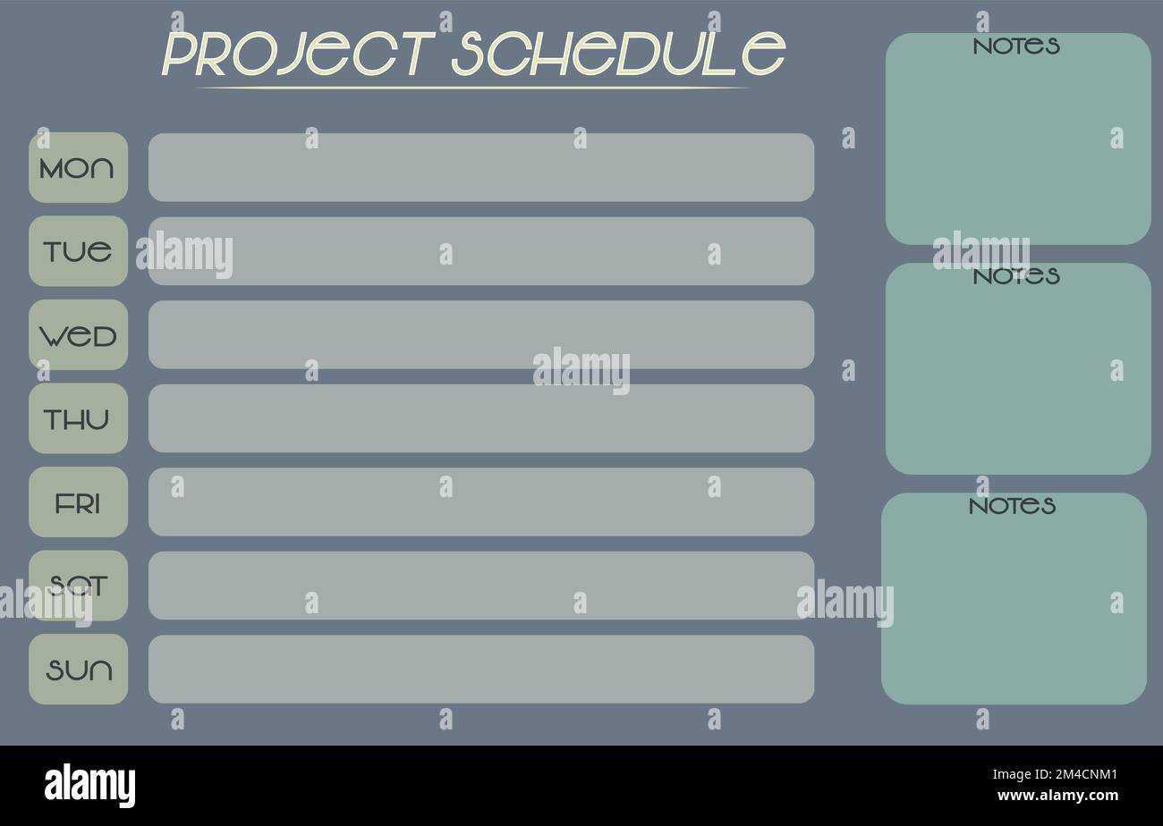 Project schedule, planner, business planner Stock Photo - Alamy