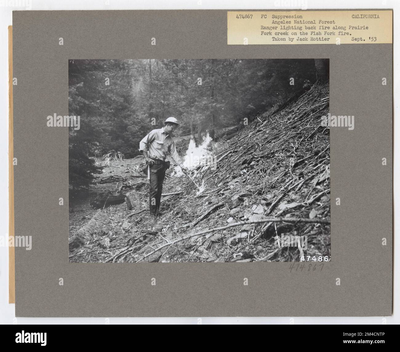 Fire Suppression: Ground Backfiring - All States. Photographs Relating ...