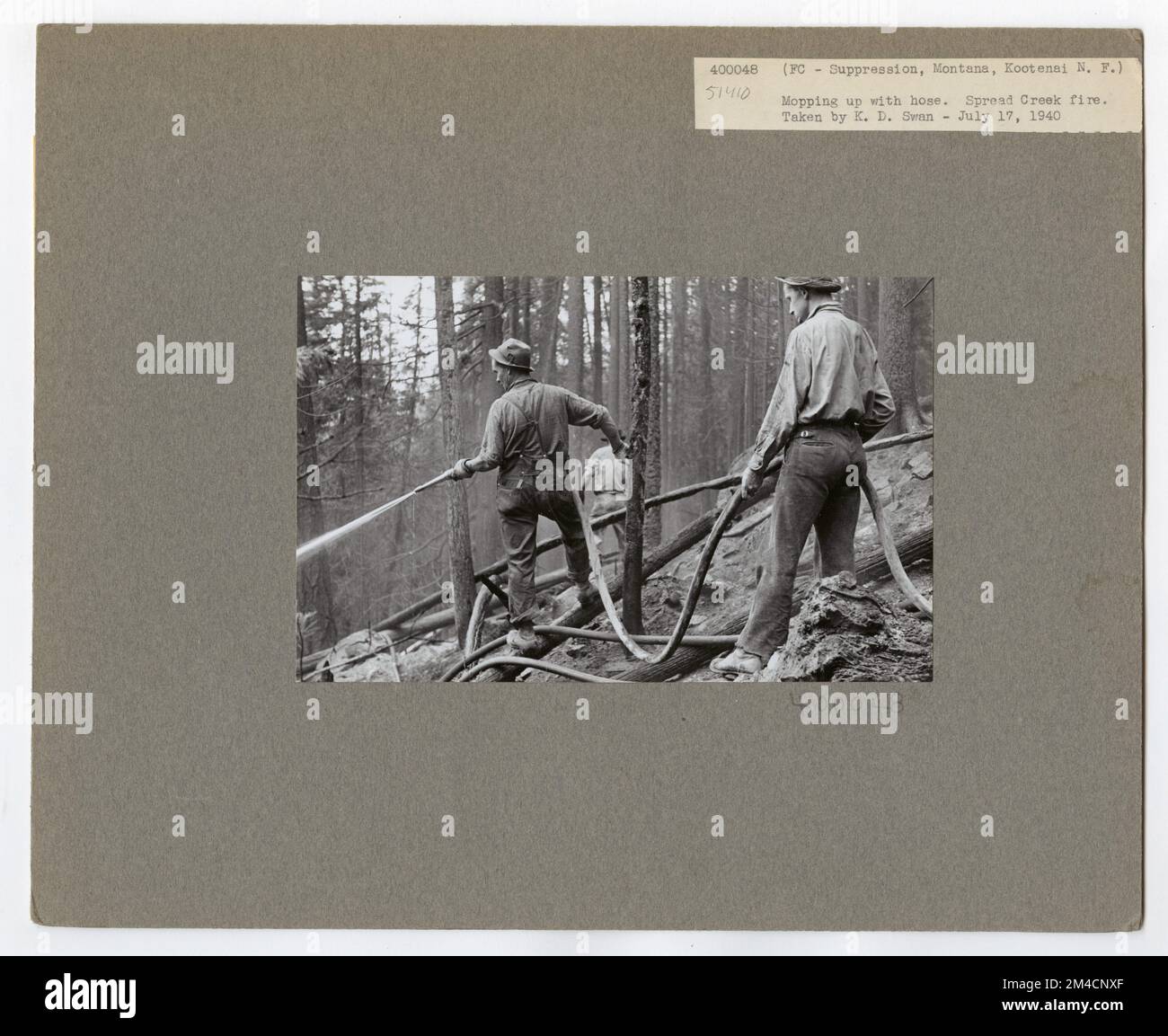 Fire Suppression: Ground Mop Up - All States. Photographs Relating to ...