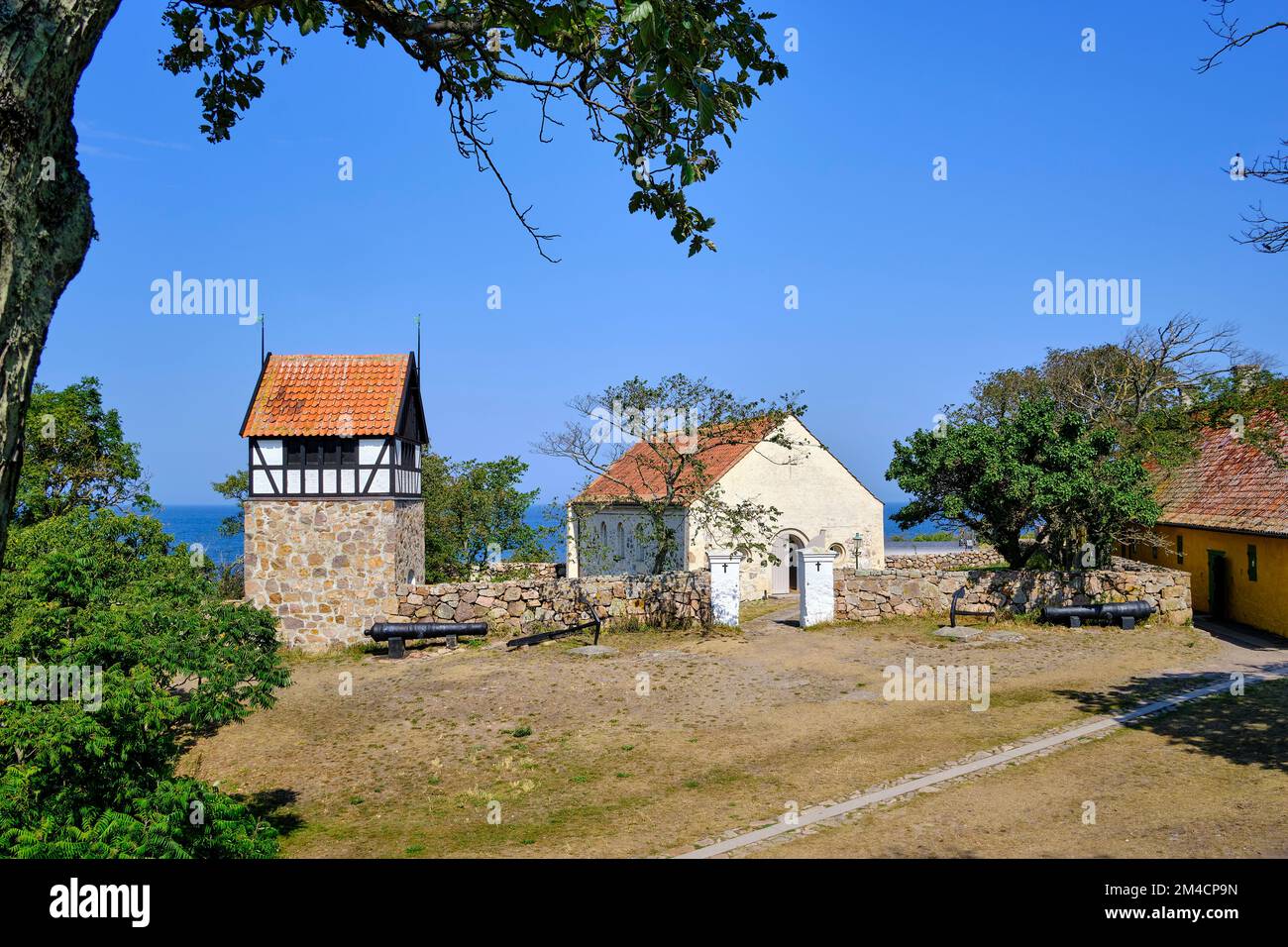 Out and about on the Ertholmen islands, the old church and freestanding ...