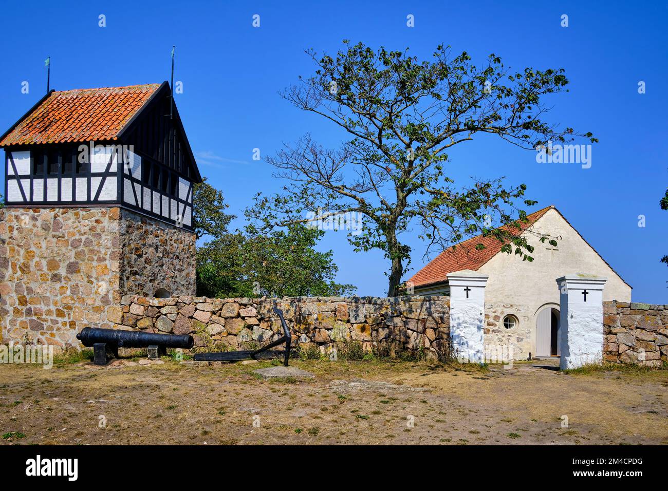 Out and about on the Ertholmen islands, the old church and freestanding ...