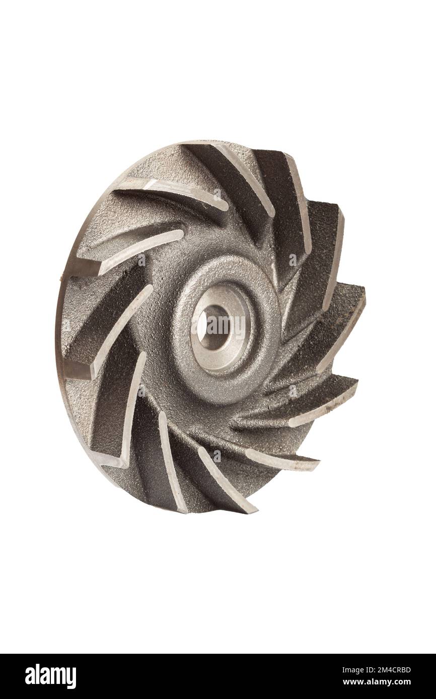 Front view of the new impeller and fan blades on white isolated Stock ...