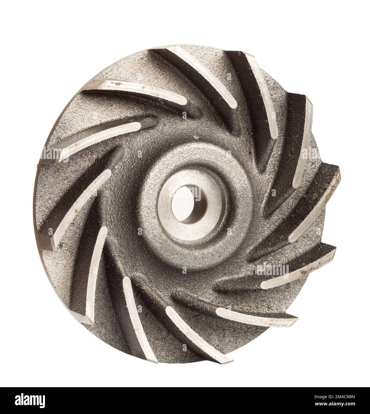 Front view of the new impeller and fan blades on white isolated Stock ...