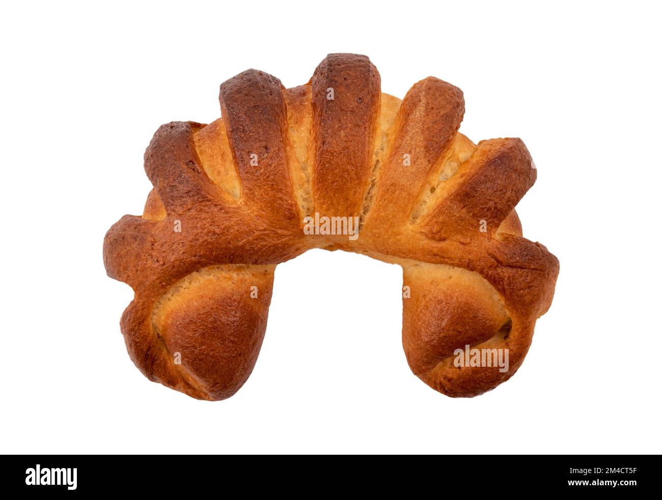 A sweet burger shaped like a bagel on a white background. Homemade ...