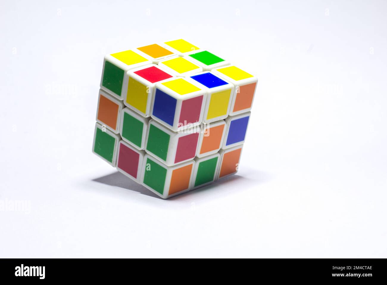 New Delhi, India - Rubik's cube color blue, white, orange, green ...