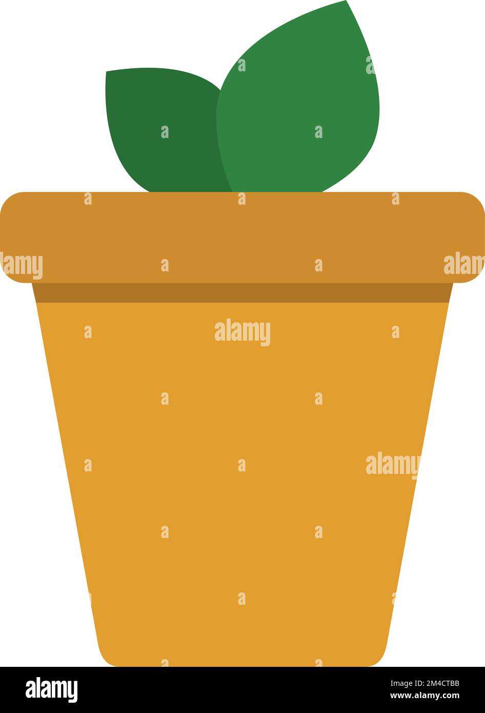 Houseplant In A Pot Flat Style Icon Botanical Art Vector Illustration Stock Vector Image 