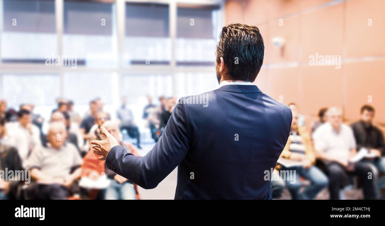Speaker at Business Conference with Public Presentations. Audience at ...