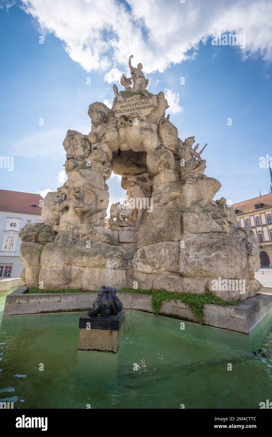 Parnas Fountain at Cabbage Market Square (Zelny trh) - Brno, Czech ...