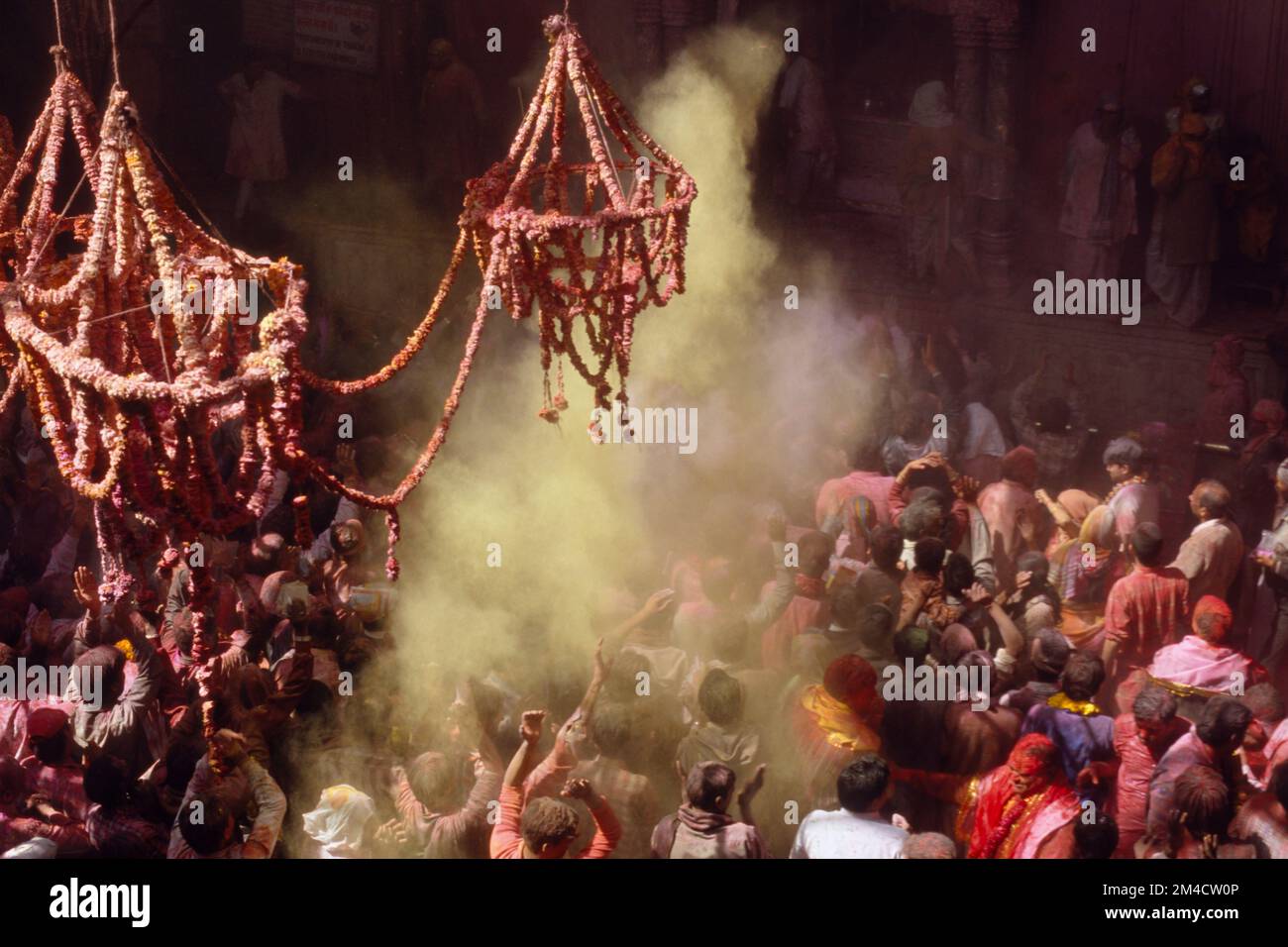 Bihari-Temple, one of the most crazy places during Holi-festival Stock ...