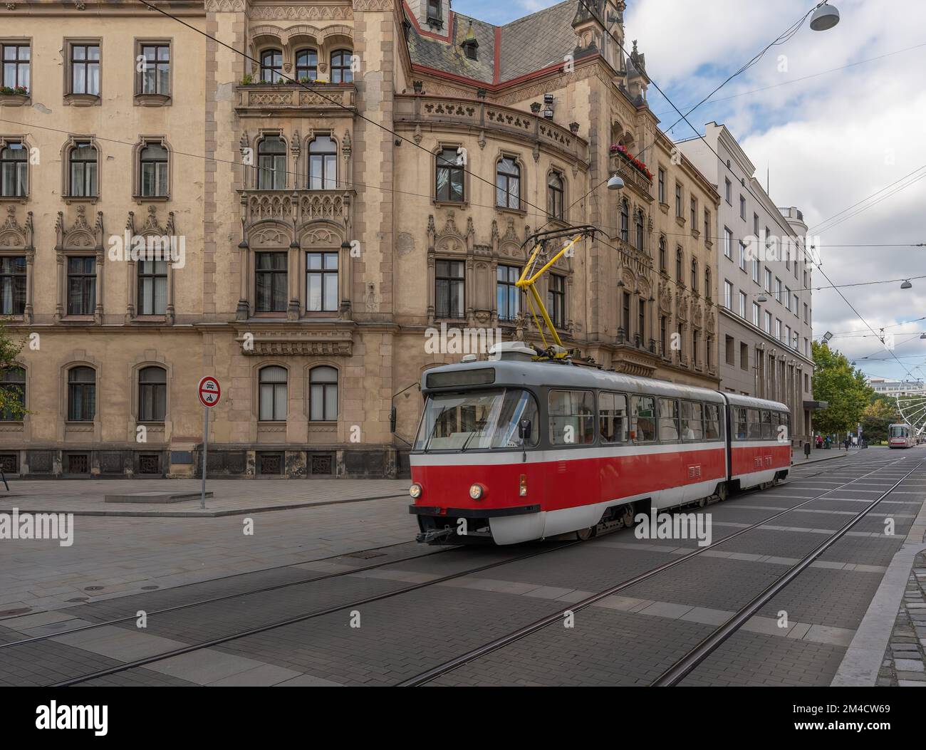 Tram at Masarykova Street - Brno, Czech Republic Stock Photo - Alamy