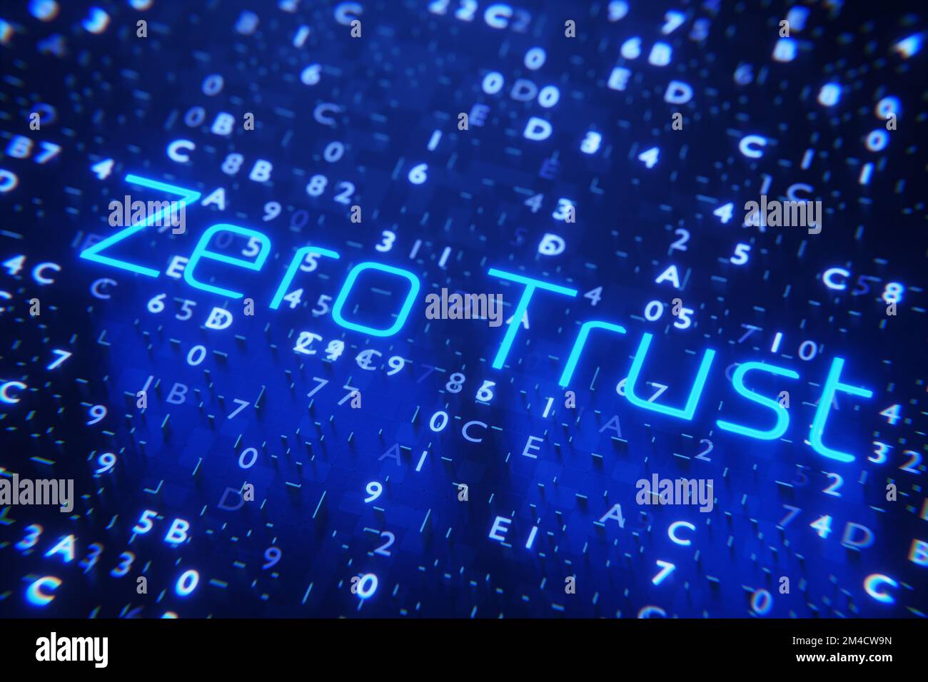 Lettering zero trust on a digital background. Network connection ... Lettering zero trust on a digital background. Network connection ...