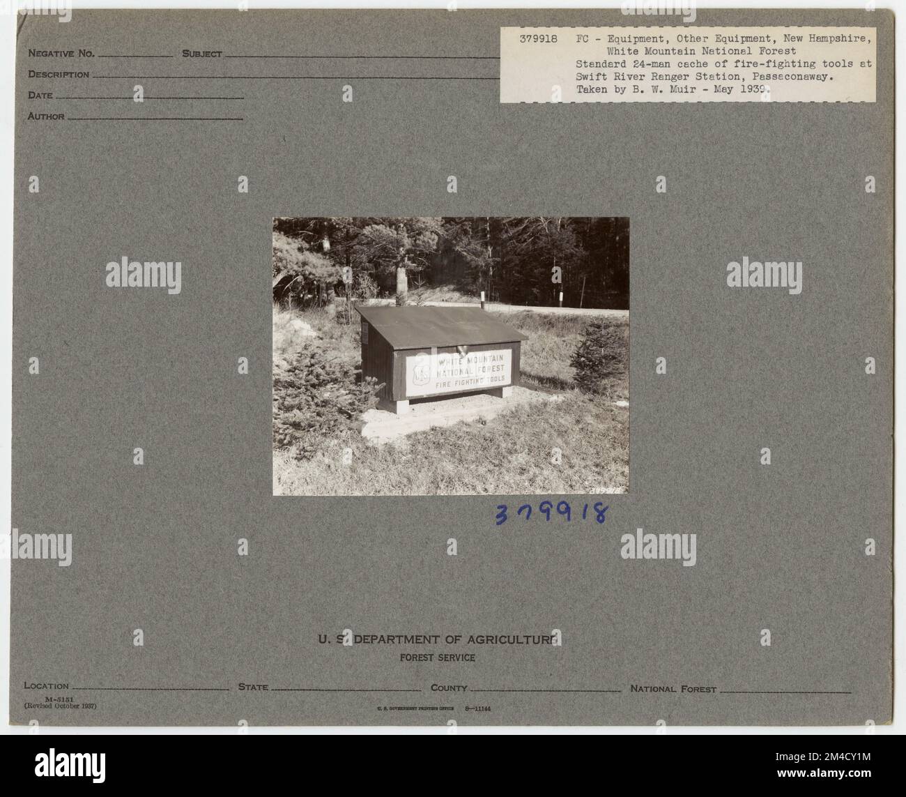 Forest Fire Equipment: Tool Caches - All States. Photographs Relating ...