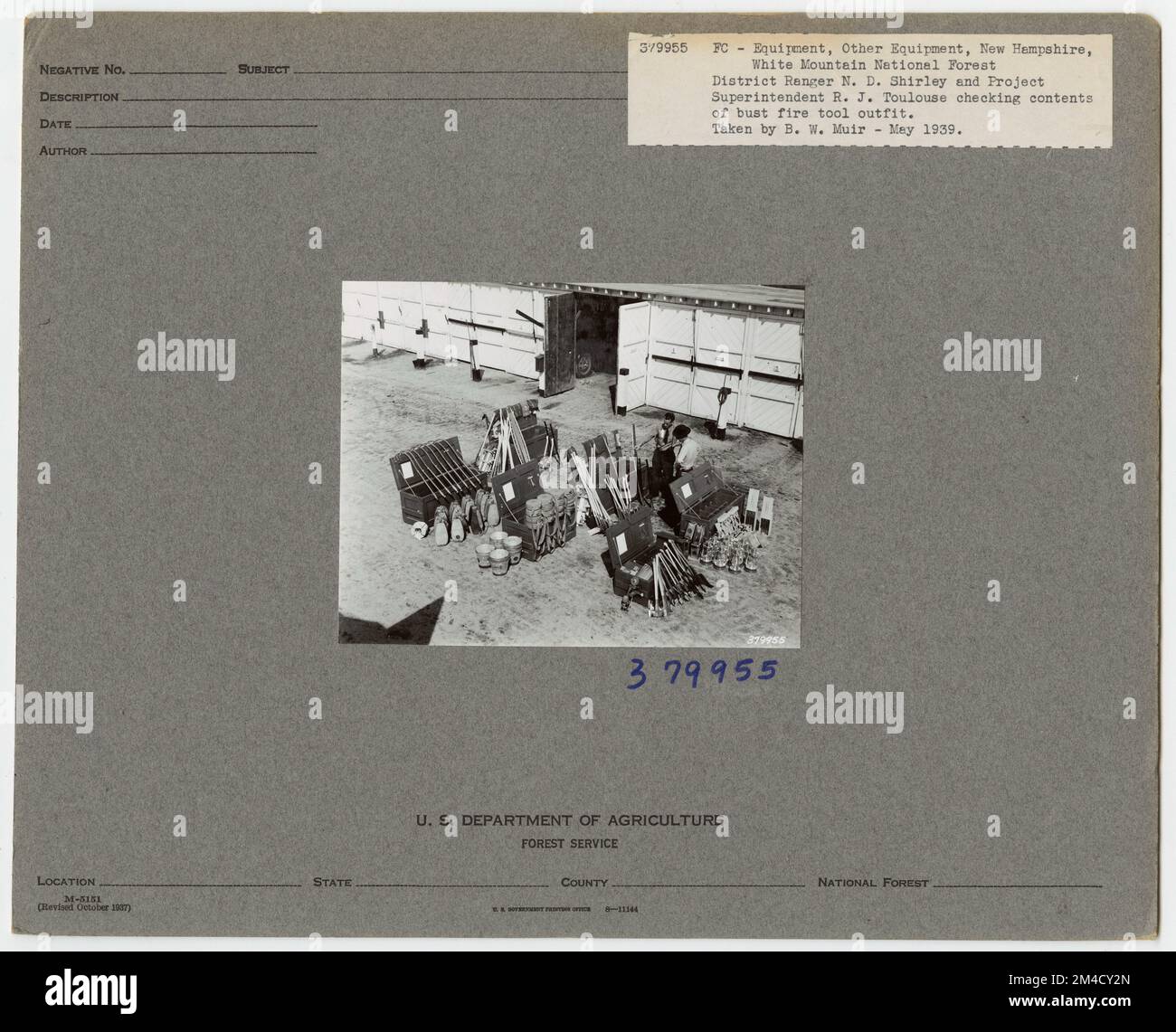 Forest Fire Equipment: Tool Caches - All States. Photographs Relating ...
