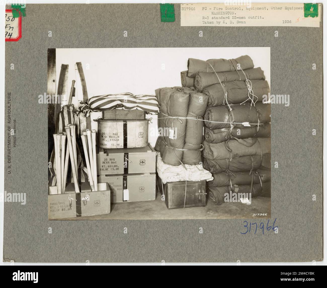 Forest Fire Equipment: Tool Caches - All States. Photographs Relating ...